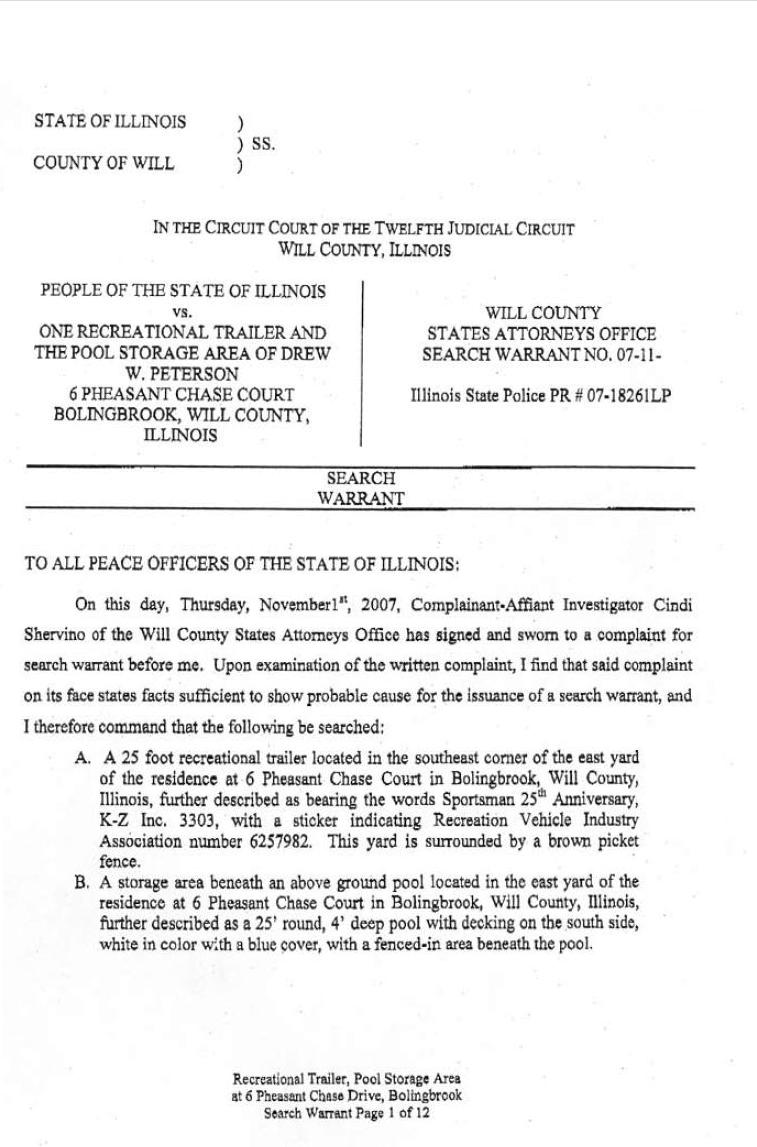 California White Pages Telephone Book Illinois Search Warrant Devon Baker